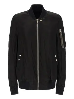 Rick Owens Classic Flight Bomber Jacket - Black