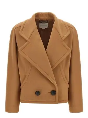 Stella McCartney Wool Double-breasted Coat - Cream