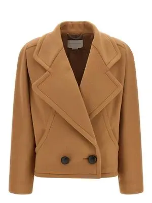 Stella McCartney Wool Double-breasted Coat - Cream