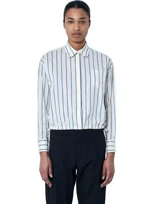 Moncler Striped Cotton Shirt - White
