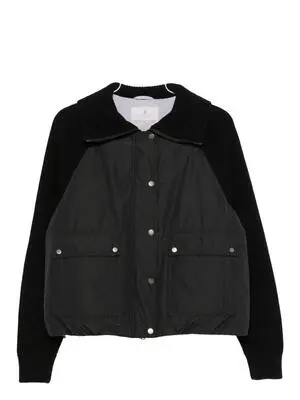 Brunello Cucinelli Taffeta And Wool Knit Down Jacket - Multicolor
