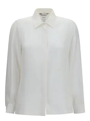 Max Mara Geranio Crepe De Chine Shirt - White