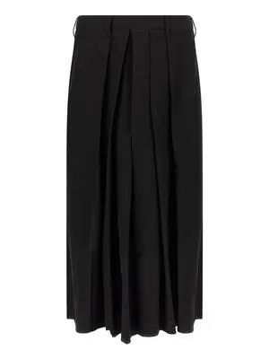 Yohji Yamamoto Wool Hakama Trousers - Black