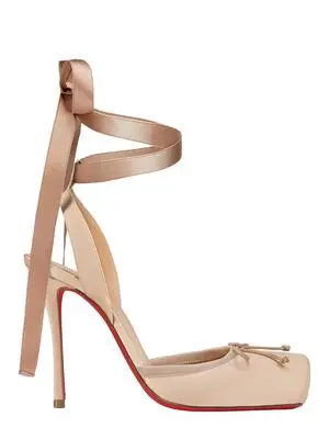 CHRISTIAN LOUBOUTIN Cassia Lace-up 100 Satin Pumps - Multicolor