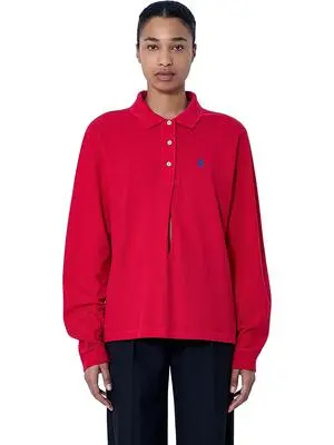 Prada Cotton Piqué Polo Shirt - Red