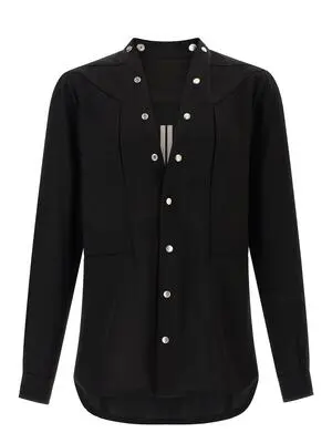Rick Owens Larry Frogpocket' Shirt - Black