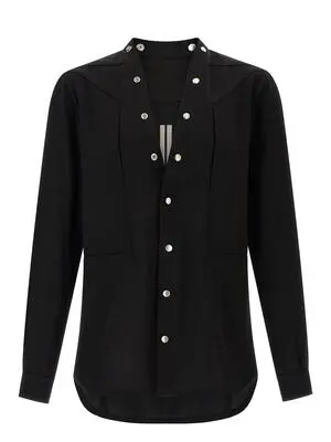 Rick Owens Larry Frogpocket' Shirt - Black