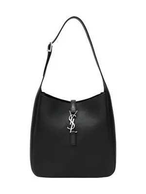 Saint Laurent Small Le 5 À 7 Leather Bag Black