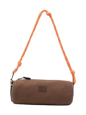Miu Miu MIU MIU Gabardine Shoulder Bag Brown