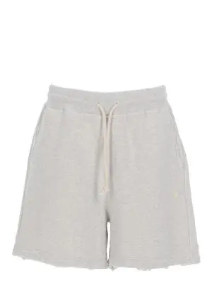 GOLDEN GOOSE Cotton Wide Leg Shorts - Gray
