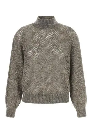 Brunello Cucinelli Wool Turtleneck Jumper - Multicolor