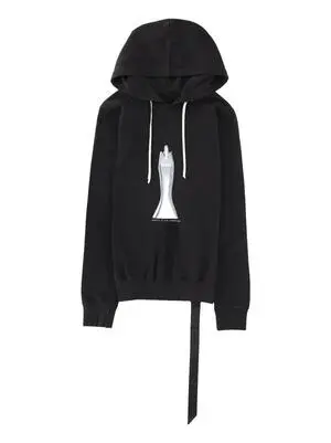 Rick Owens Felpa Con Cappuccio Oversize - Black