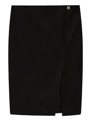 Givenchy Wool Open-side Midi Skirt - Multicolor