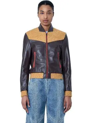 KIKO KOSTADINOV Konrad Leather Jacket - Brown