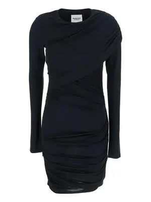 Isabel Marant Étoile Denise Round Neck Ruched Long Sleeve Dress - Multicolor