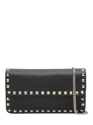 Valentino Garavani Pouch With Rockstud Chain - Black