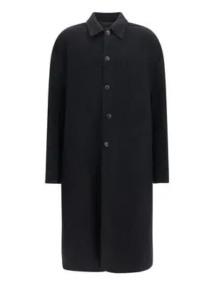 Rick Owens Brad Virgin Wool Coat - Black