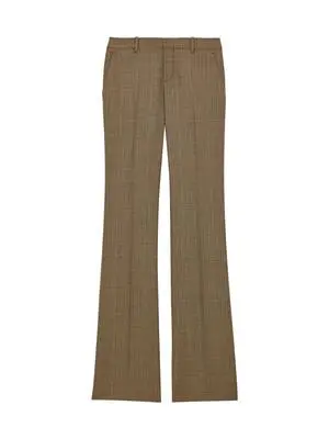 Saint Laurent Prince Of Wales Certified Wool Trousers - Multicolor