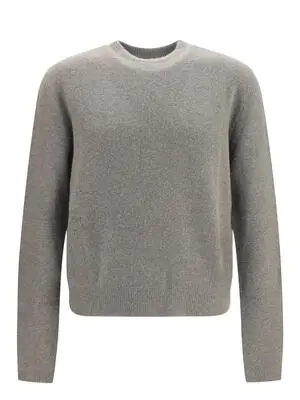 Rick Owens Cashmere-Blend Crewneck Sweater Gray