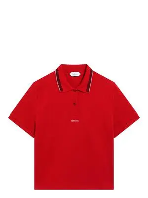 Versace Cotton Pique Polo - Red