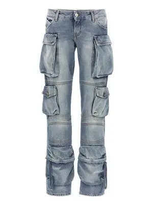 Attico Essie Cargo Jeans - Blue