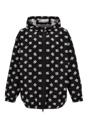 DOLCE & GABBANA DOLCE & GABBANA Logo Print Hooded Jacket