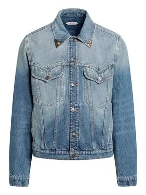 Versace Medium Stonewashed Denim Jacket - Blue
