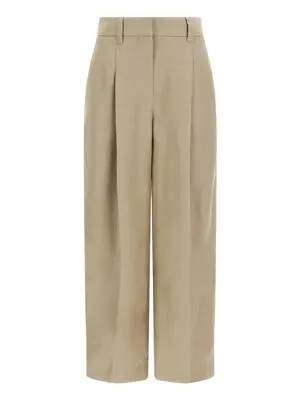 Brunello Cucinelli Linen Trousers - Cream