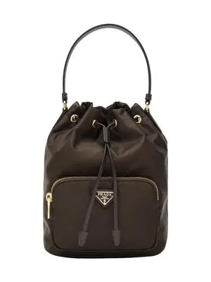 Prada PRADA Duet Bucket Bag In Re-Nylon Brown