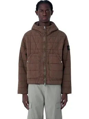 Stone Island Short Parka Jacket - Brown