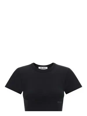 Attico Bustier Crop T-shirt - Black