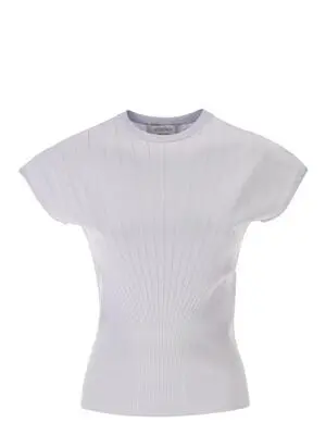 Sportmax SPORTMAX Ribbed Viscose Jumper Blue