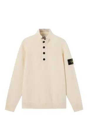 Stone Island Virgin Wool Blend Sweater - Cream