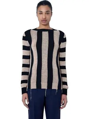 Dries Van Noten DRIES VAN NOTEN Striped Knit Sweater Black