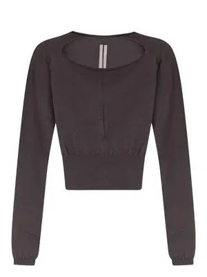 Rick Owens Virgin Wool Cropped Sweater - Multicolor