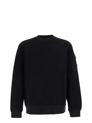C.P. COMPANY C.P. COMPANY Tech Fabric Crewneck Sweatshirt Black