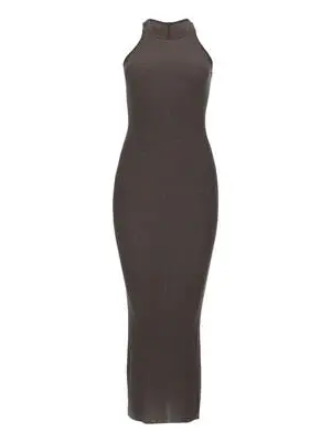 Rick Owens Rick Owens Silk Blend Midi Dress Brown