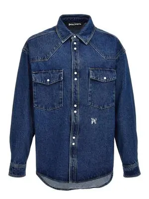 Palm Angels Lw Monogram' Jacket - Blue