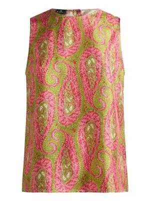 Etro Paisley Foliage Pattern Top - Multicolor