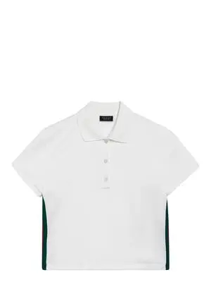 Gucci Ribbed Cotton Jersey Polo - White
