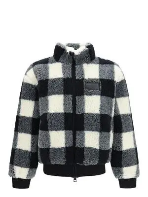 Givenchy GIVENCHY Checked Wool-Blend Teddy Jacket Gray