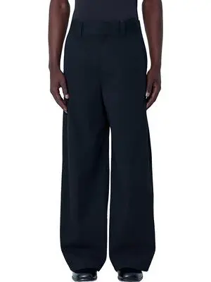 LEMAIRE Wide-leg Tailored Trousers - Black