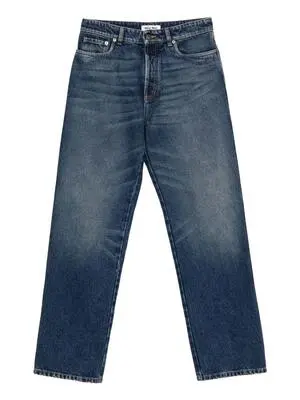Miu Miu Straight Leg Denim Cotton Jeans - Multicolor