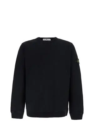 Stone Island Organic Cotton Sweatshirt - Black