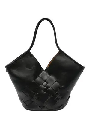 Hereu HEREU Woven Leather Shoulder Bag Black