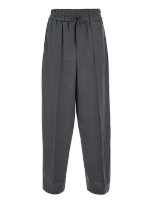 AMI Paris Wool Drawstring Trousers - Multicolor