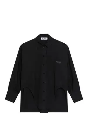 Attico Cotton Shirt With Logo - Black