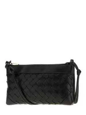 Bottega Veneta Woven Shoulder Bag - Black