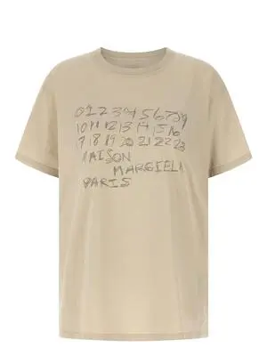 MAISON MARGIELA MAISON MARGIELA Printed T-Shirt Cream