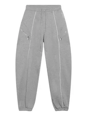 Attico Long Jogger Pants In Cotton Jersey - Gray